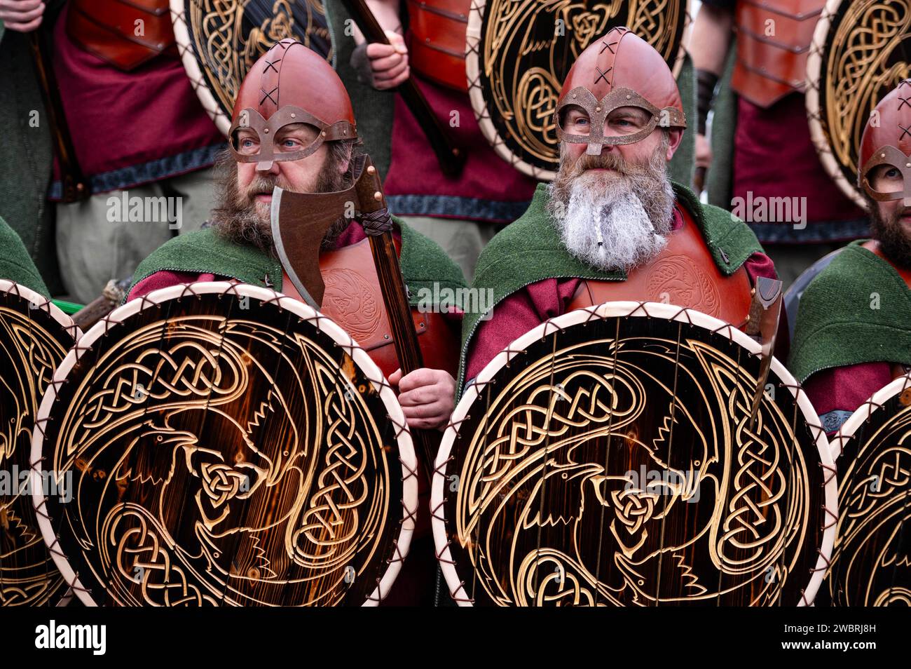 Guizer Jarl John Robert leads his squad on the Galley through the ...