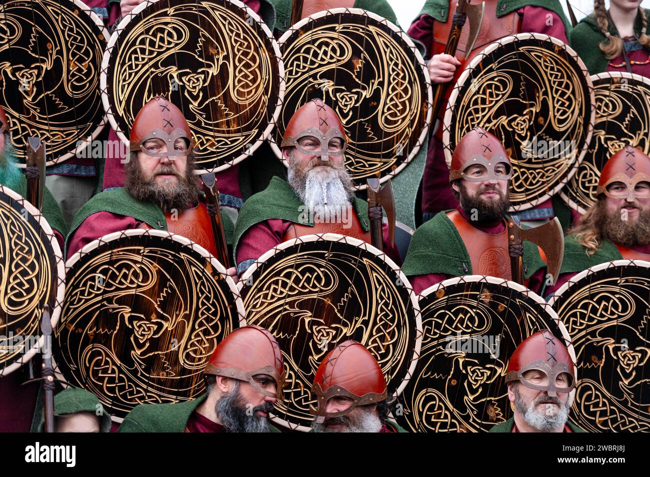 Guizer Jarl John Robert leads his squad on the Galley through the ...