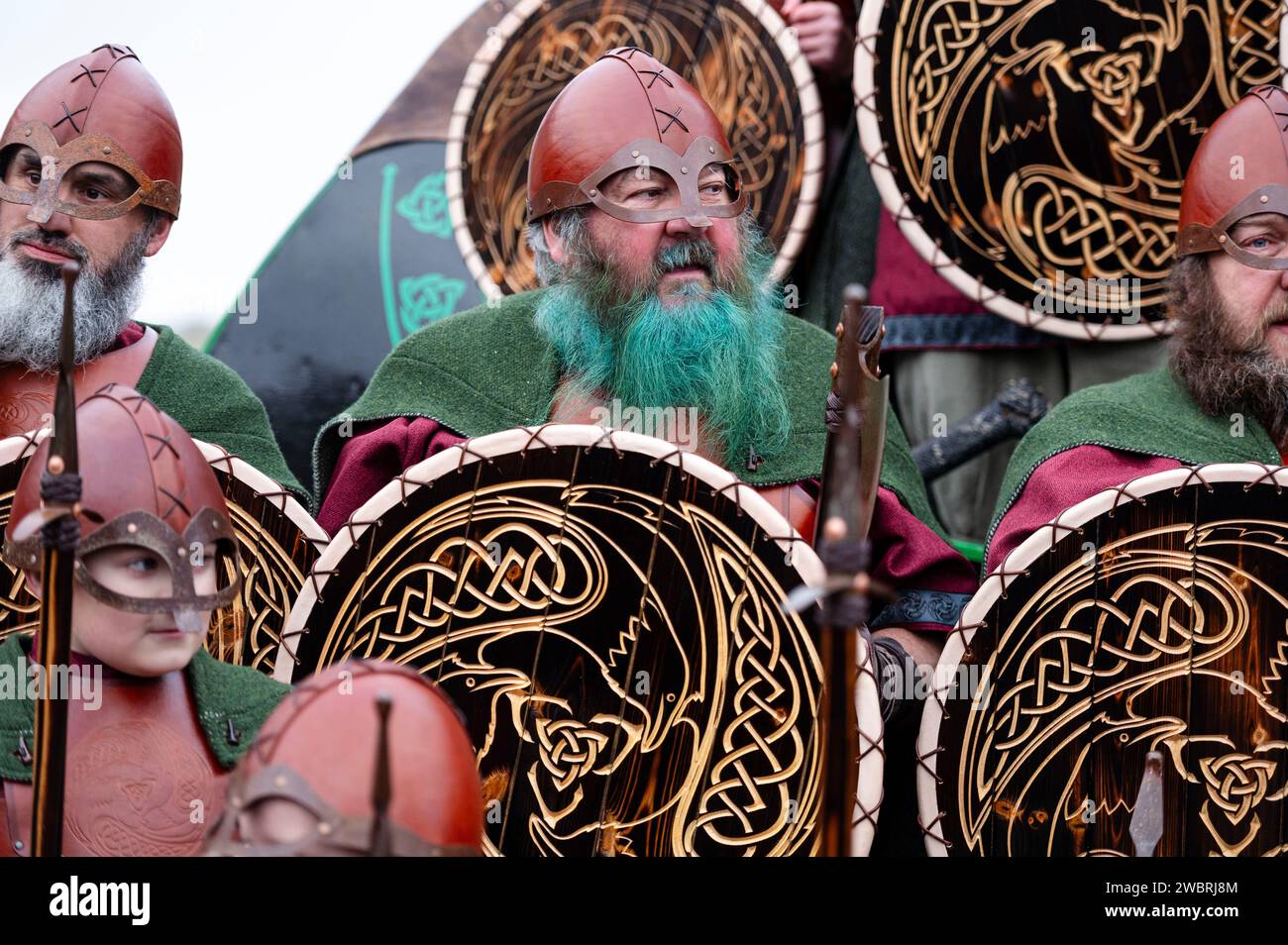 Guizer Jarl John Robert leads his squad on the Galley through the ...