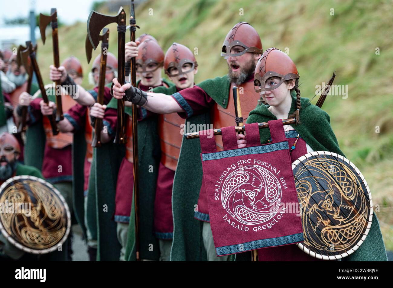 Guizer Jarl John Robert leads his squad on the Galley through the ...