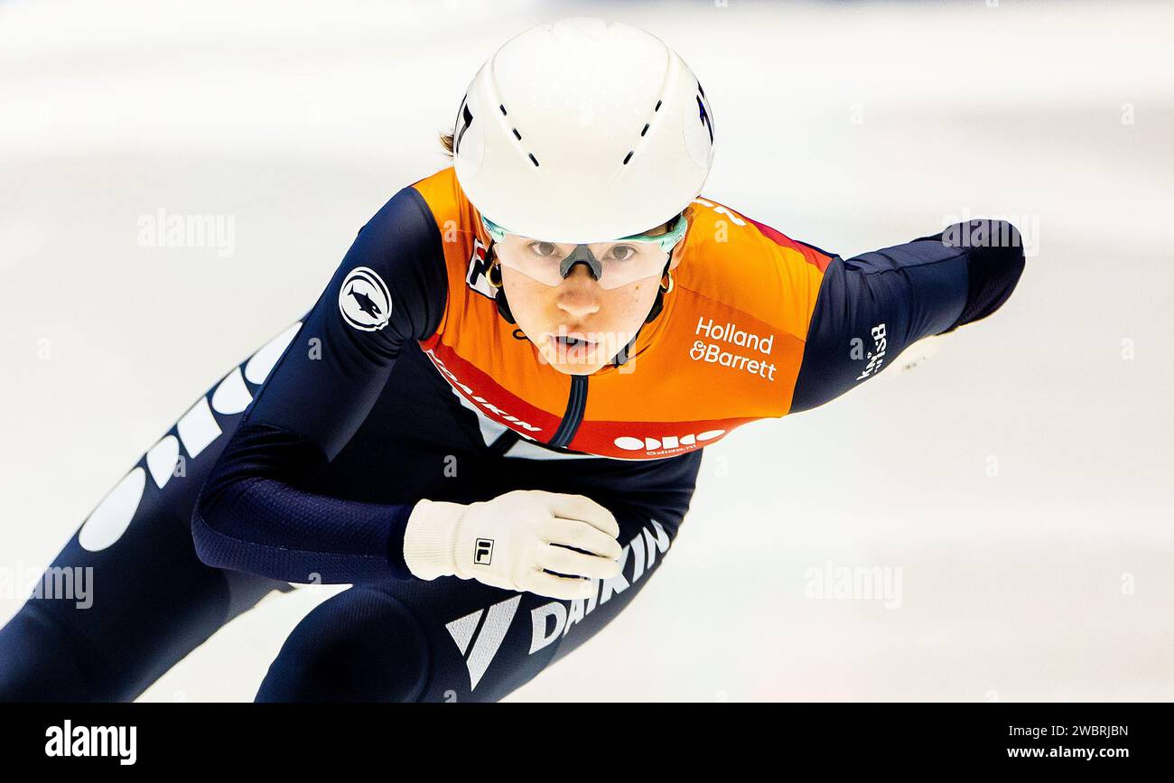 GDANSK - Selma Poutsma during the 500m heats on the first day of the ...