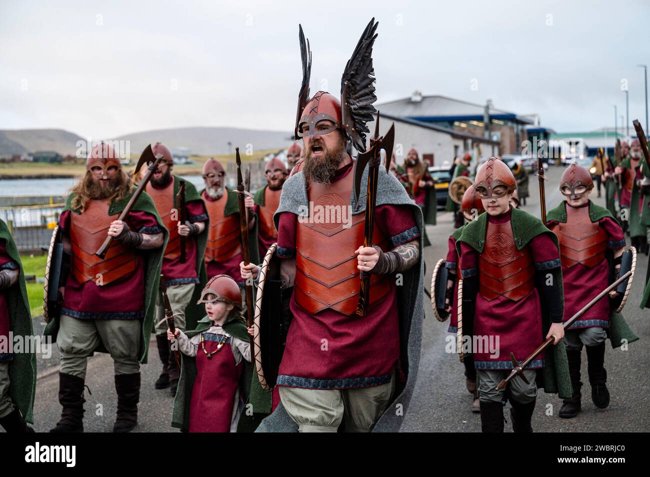 Guizer Jarl John Robert leads his squad on the Galley through the ...