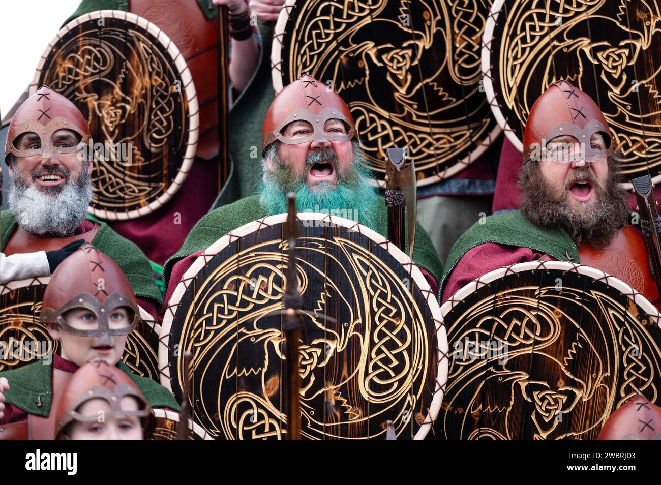 Guizer Jarl John Robert leads his squad on the Galley through the ...