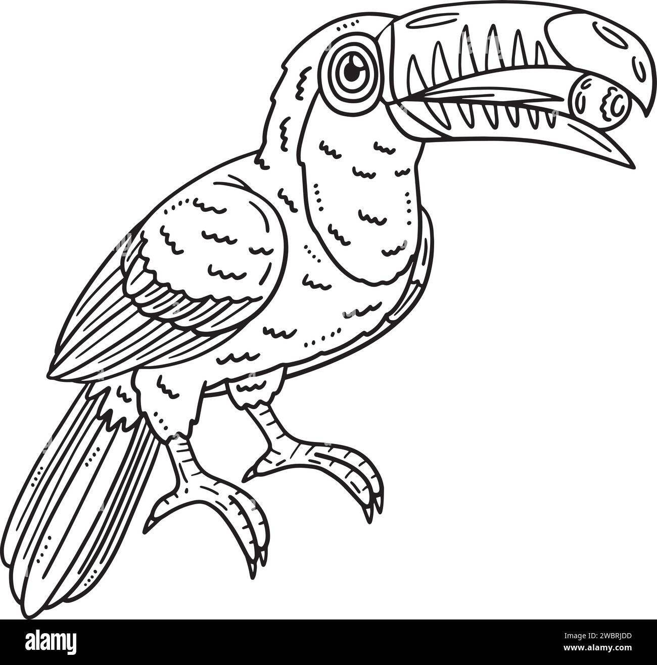 Tucan Bird Isolated Coloring Page for Kids Stock Vector Image & Art - Alamy