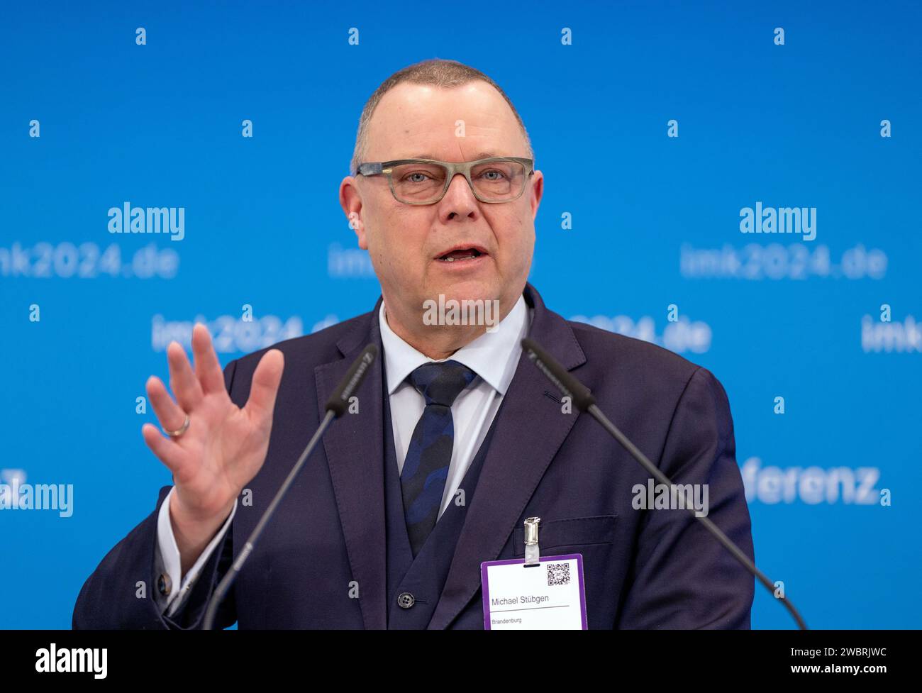 Potsdam, Germany. 12th Jan, 2024. Brandenburg's Interior Minister ...
