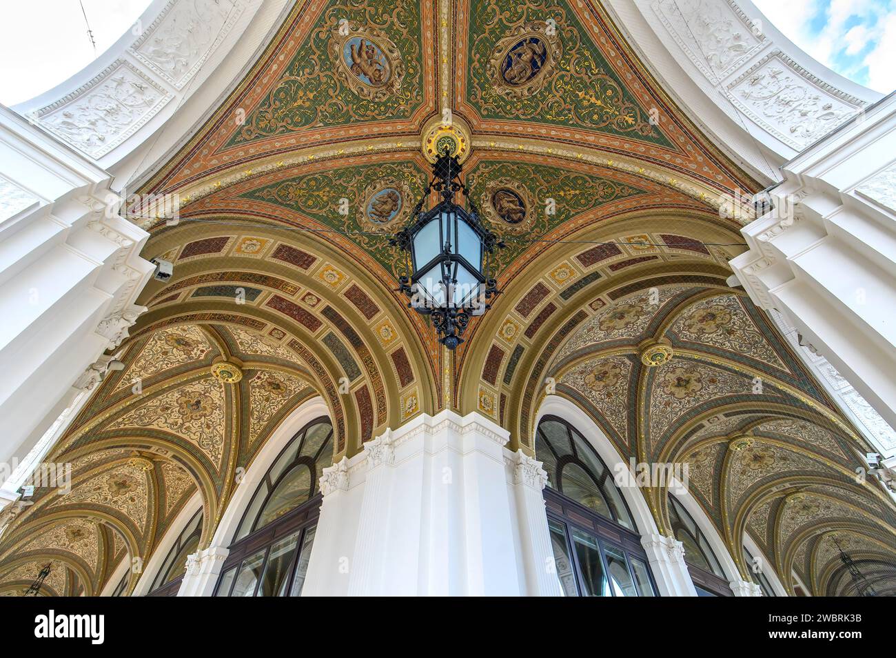 VIENNA, AUSTRIA. Arched vaults of a building in Vienna near the Town ...