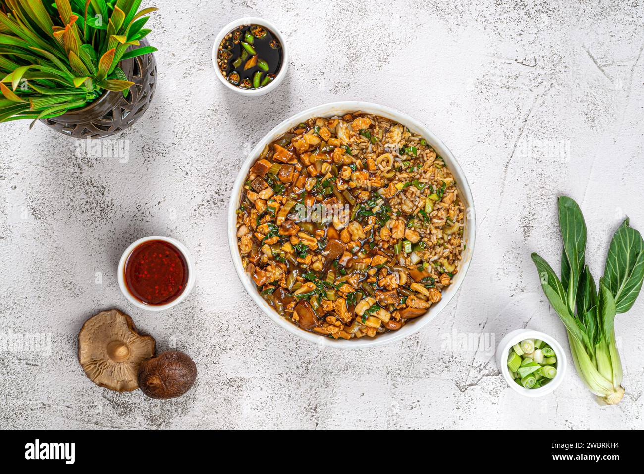 Fujian Style Fried Rice with Squid Prawn Chicken Gravy Traditional ...