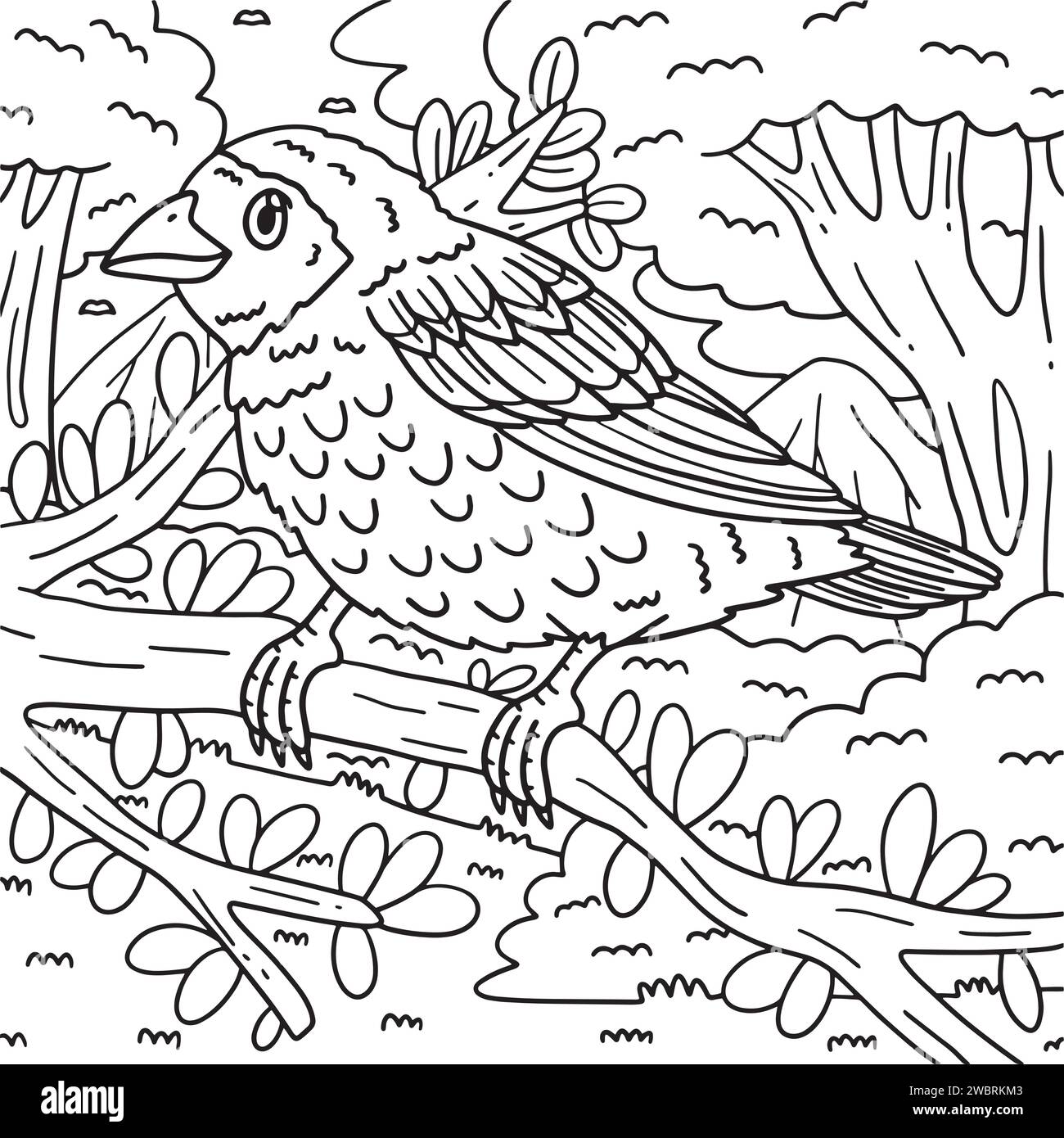 Red Billed Quelea Bird Coloring Page for Kids Stock Vector Image & Art ...