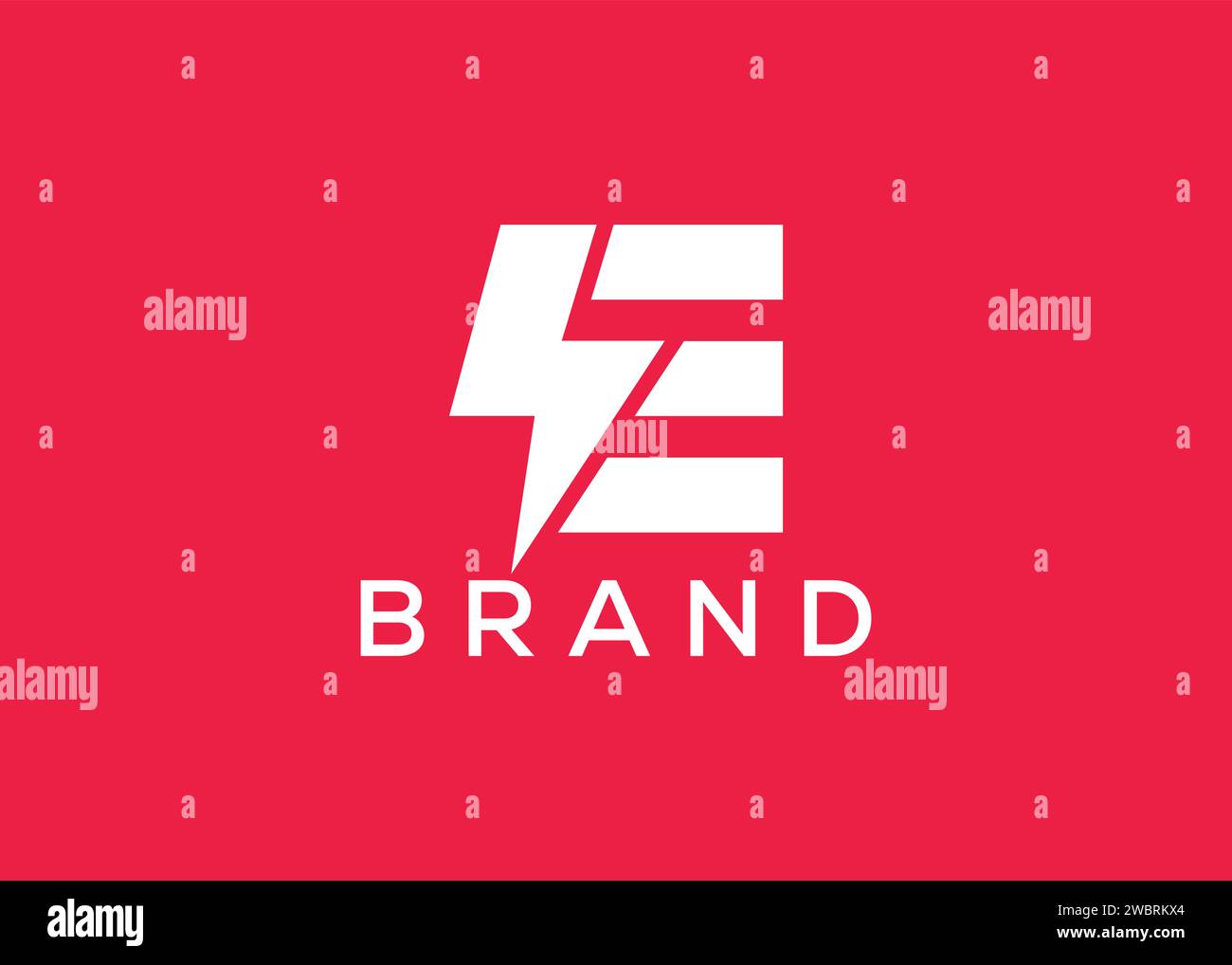 Letter E Thunder Bolt vector monogram logo design template Stock Vector Image & Art - Alamy