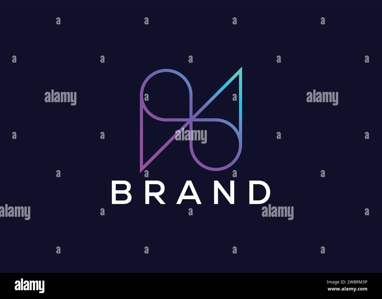 Letter N vector monogram logo design template Stock Vector Image & Art ...