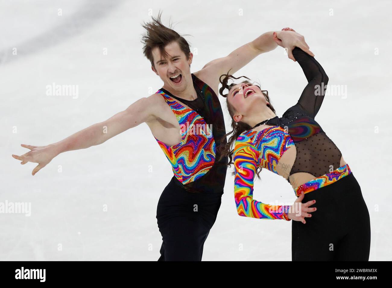 Charise Matthaei and Max Liebers of Germany perform in rhythm dance ...