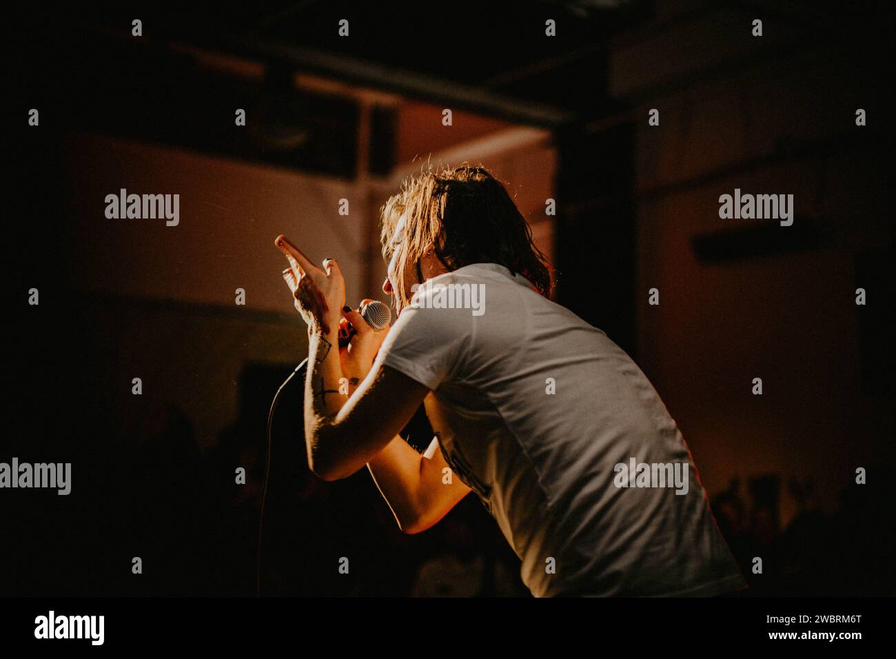 Performer onstage at event Stock Photo - Alamy