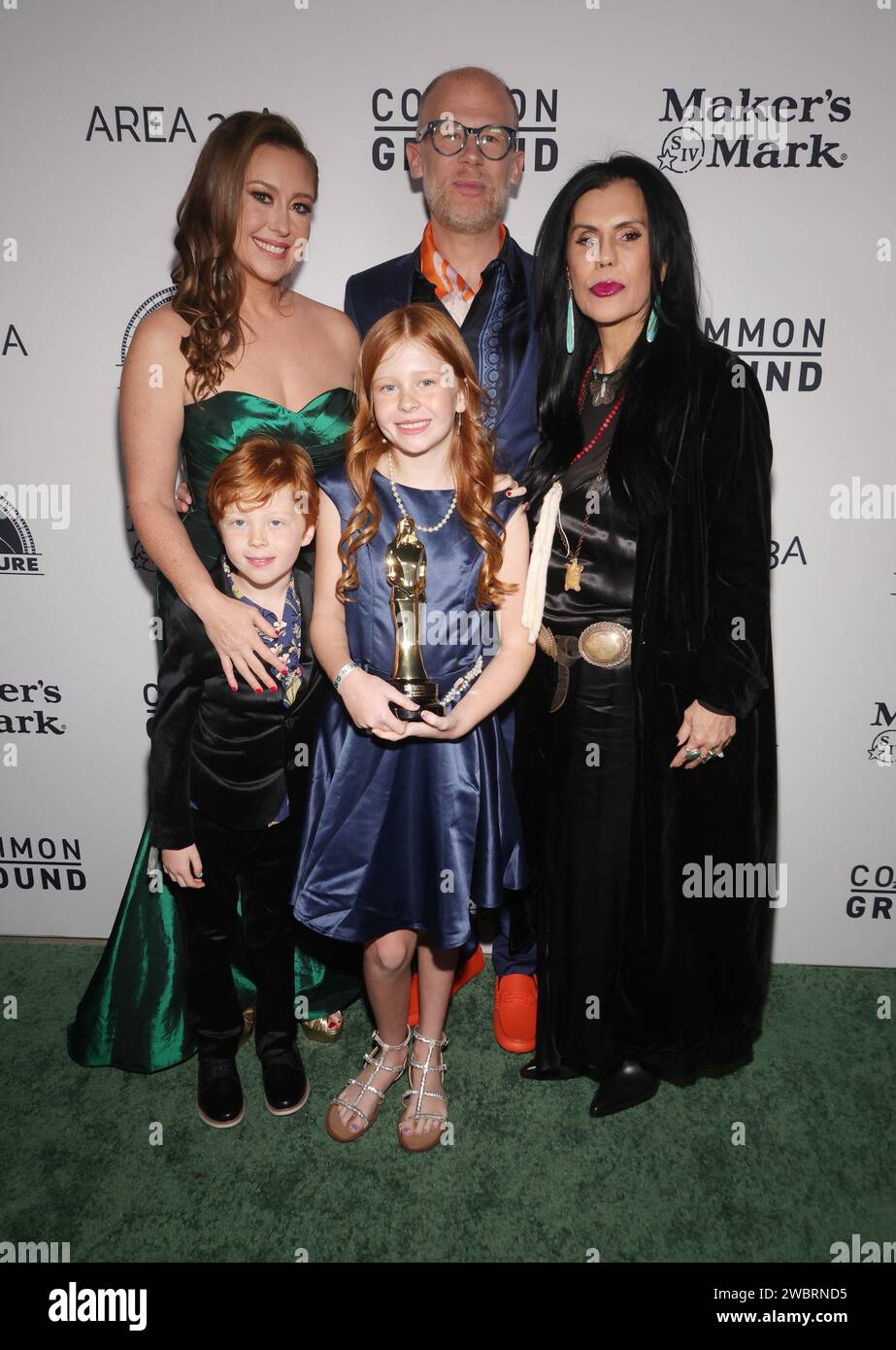 Beverly Hills Ca. 11th Jan, 2024. Rebecca Tickell, Athena Tickell, Josh ...