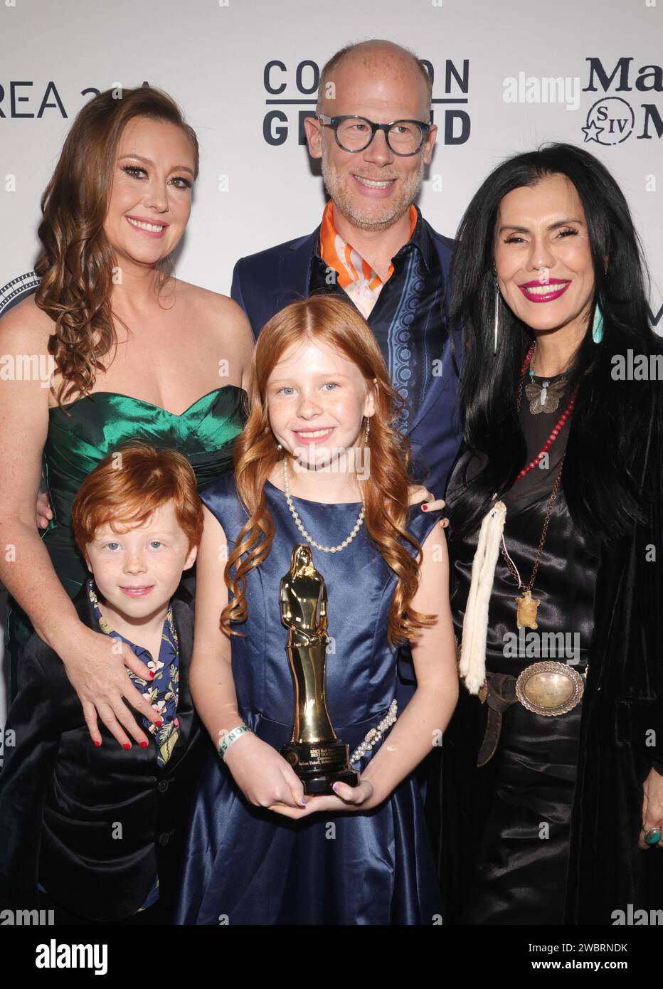 Beverly Hills Ca. 11th Jan, 2024. Rebecca Tickell, Athena Tickell, Josh ...