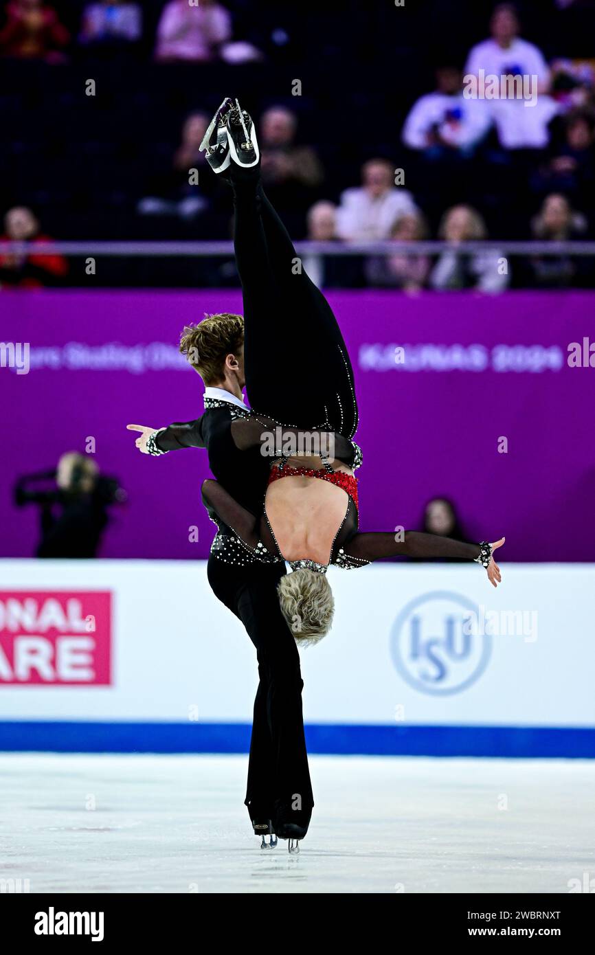 Kaunas, Lithuania. January 12, 2024, Layla KARNES & Liam CARR (GBR ...
