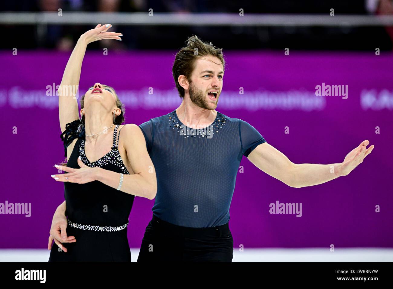 Kaunas, Lithuania. January 12, 2024, Arianna SASSI & Luca MORINI (SUI ...