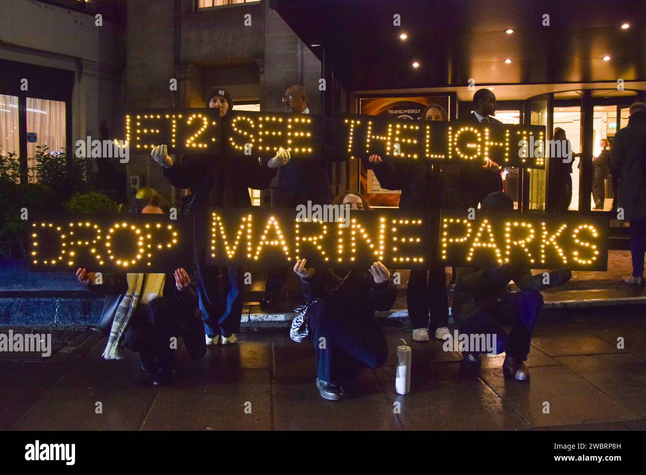 London, England, Uk. 11th Jan, 2024. Activists from PETA stage a ...