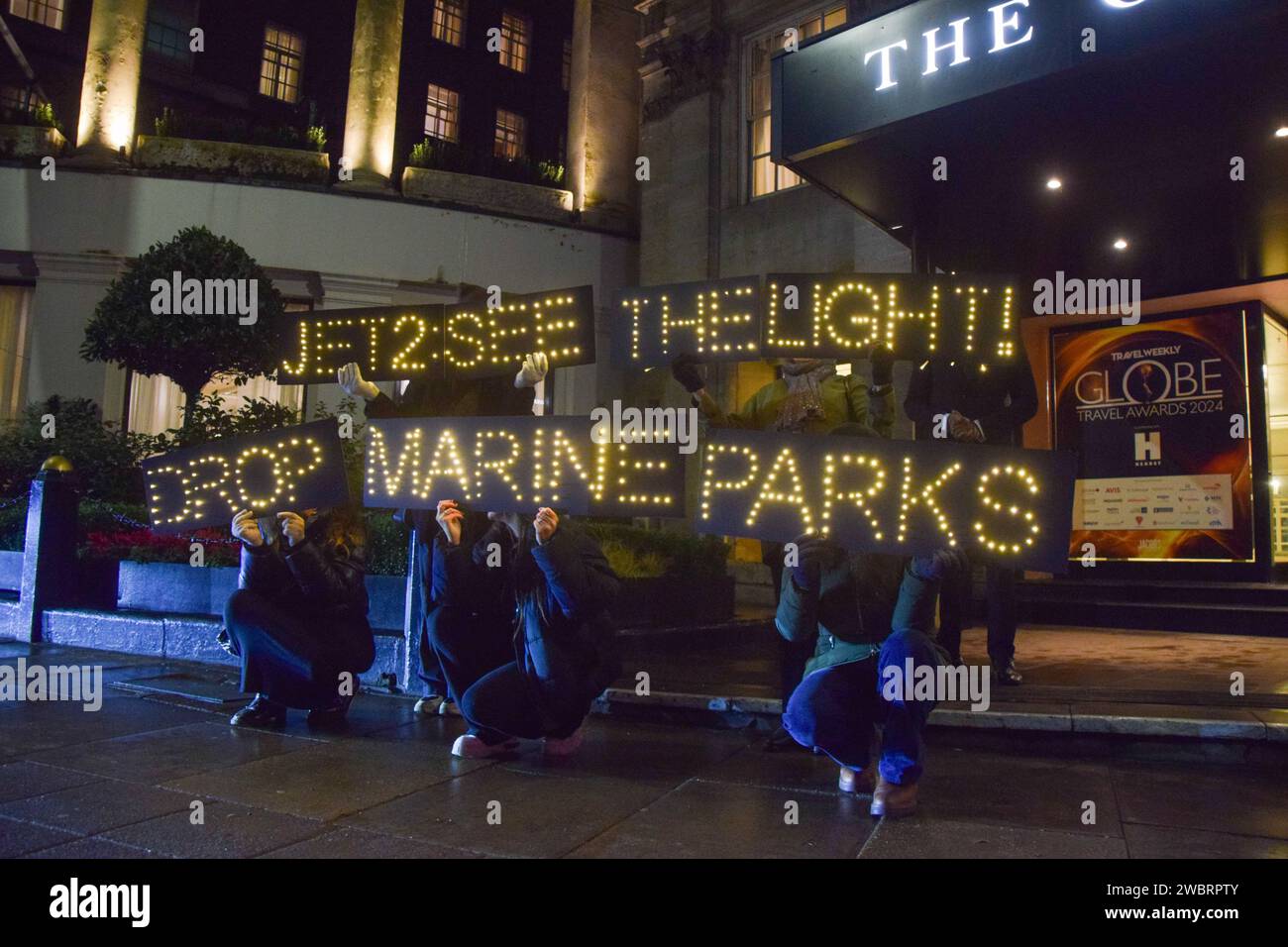 London, England, Uk. 11th Jan, 2024. Activists from PETA stage a ...