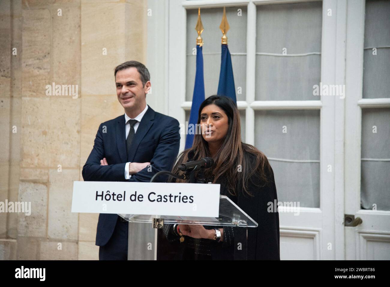Paris, France. 12th Jan, 2024. Newly appointed French Government's ...