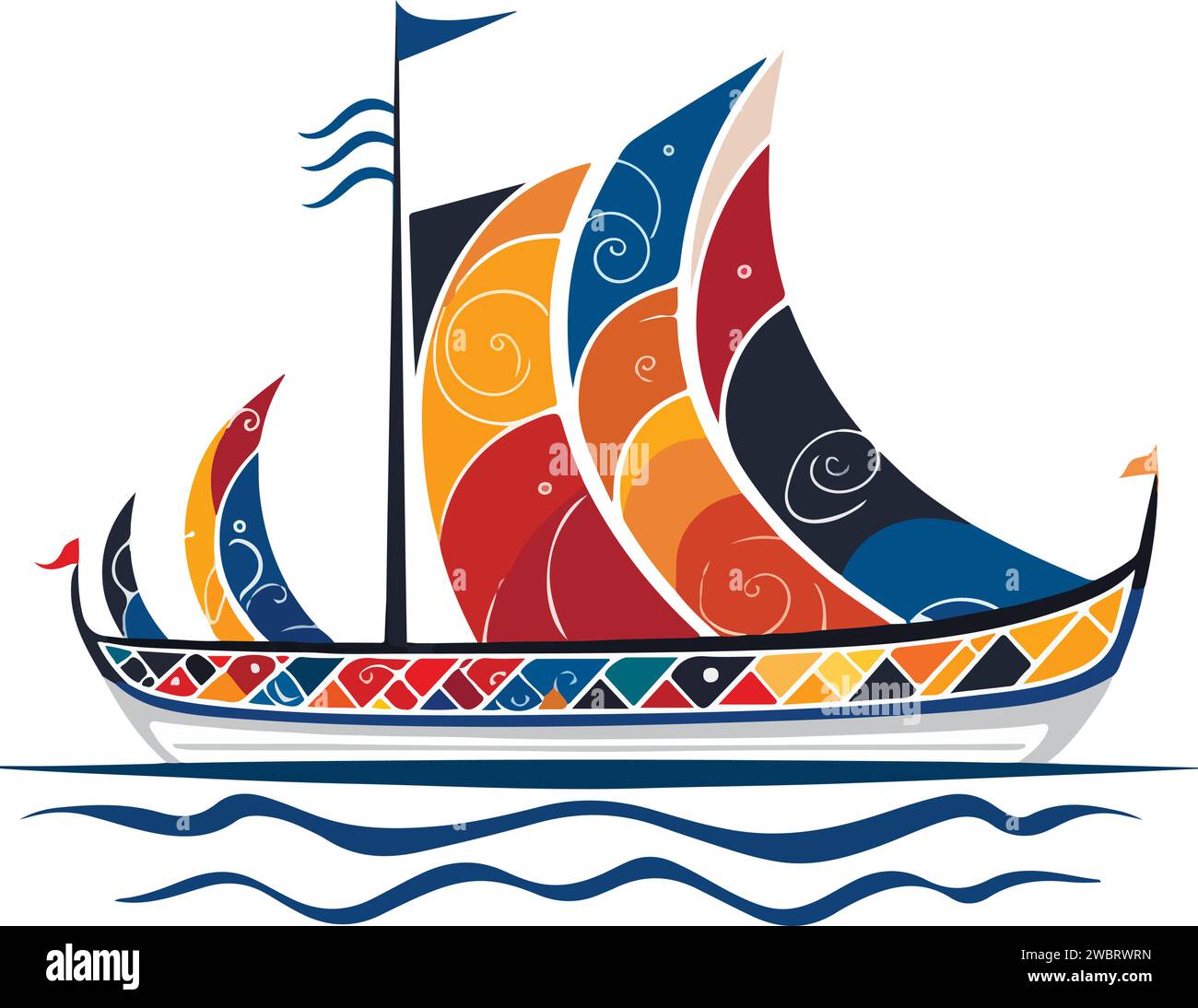 Ancient assyrian boat Stock Vector Images - Alamy