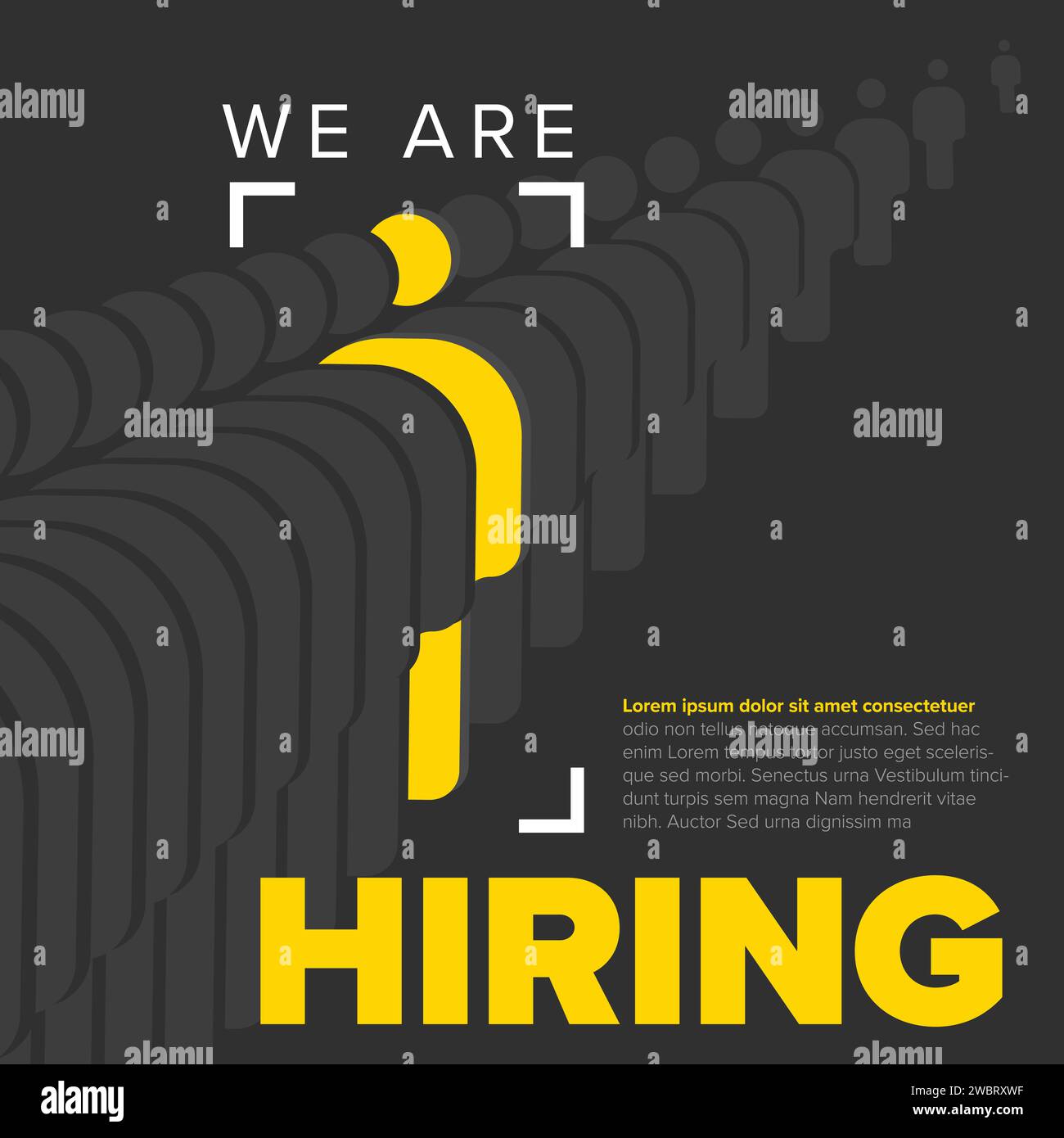 We are hiring minimalistic flyer template - looking for new members of ...