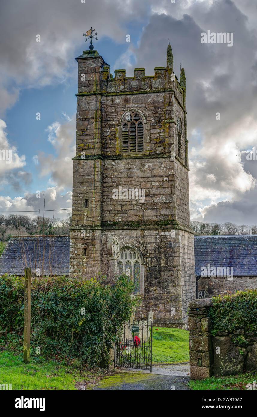 A very nicely proportioned, stone, Church tower at Blisland on Bodmin ...