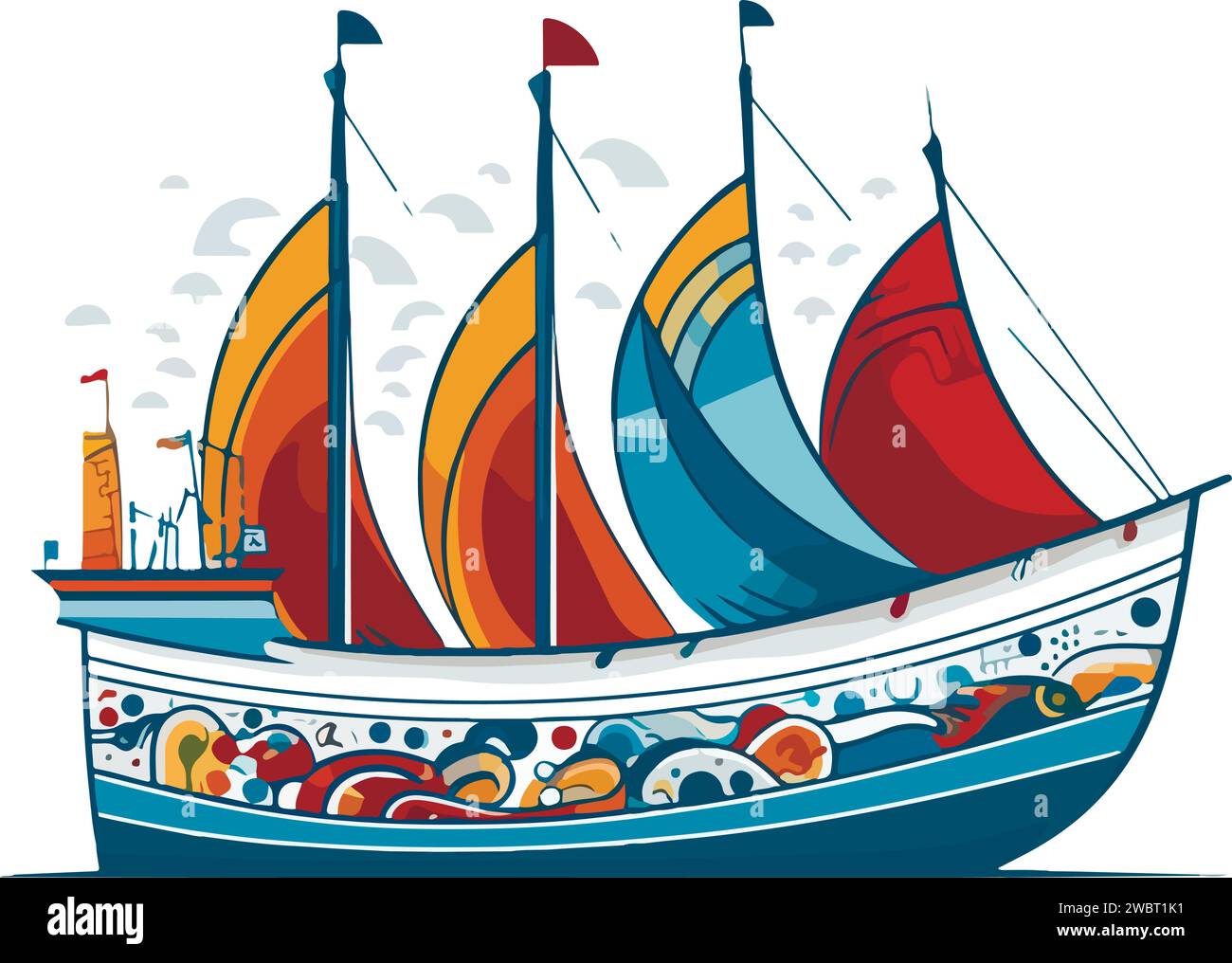 Ancient assyrian boat Stock Vector Images - Alamy