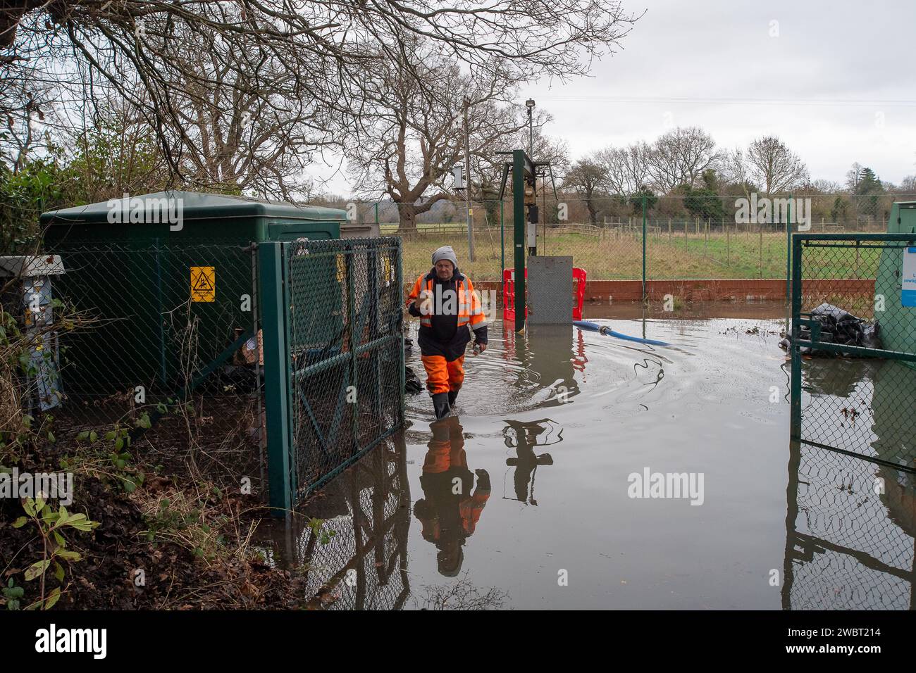 Cookham, UK. 12th January, 2024. Water company, Thames Water, has ...