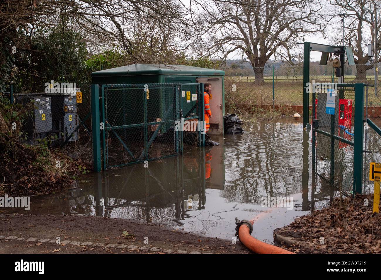 Cookham, UK. 12th January, 2024. Water company, Thames Water, has ...