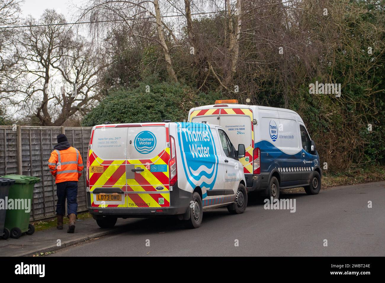 Cookham, UK. 12th January, 2024. Water company, Thames Water, has ...