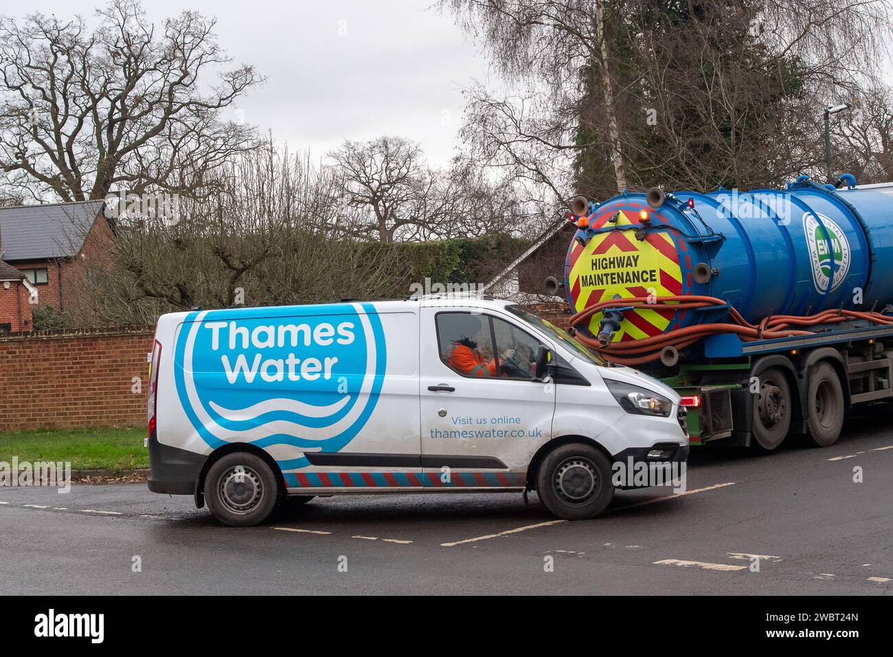 Cookham, UK. 12th January, 2024. Water company, Thames Water, has ...