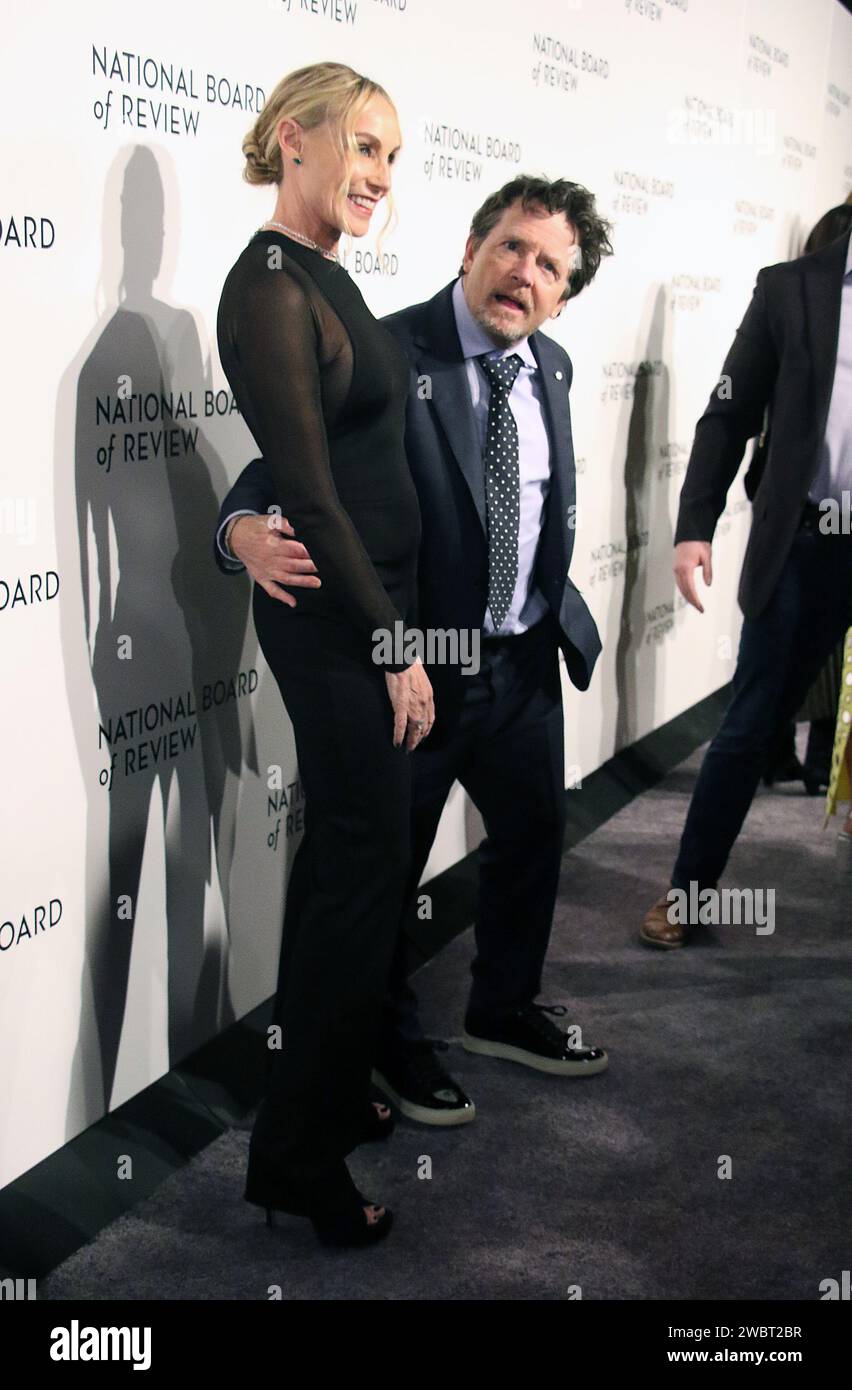 New York, NY, USA. 11th Jan, 2024. Tracy Pollan and Michael J. Fox at ...