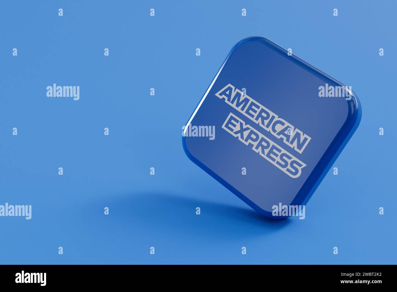 LONDON, UK - October 2023: American Express bank and financial services ...