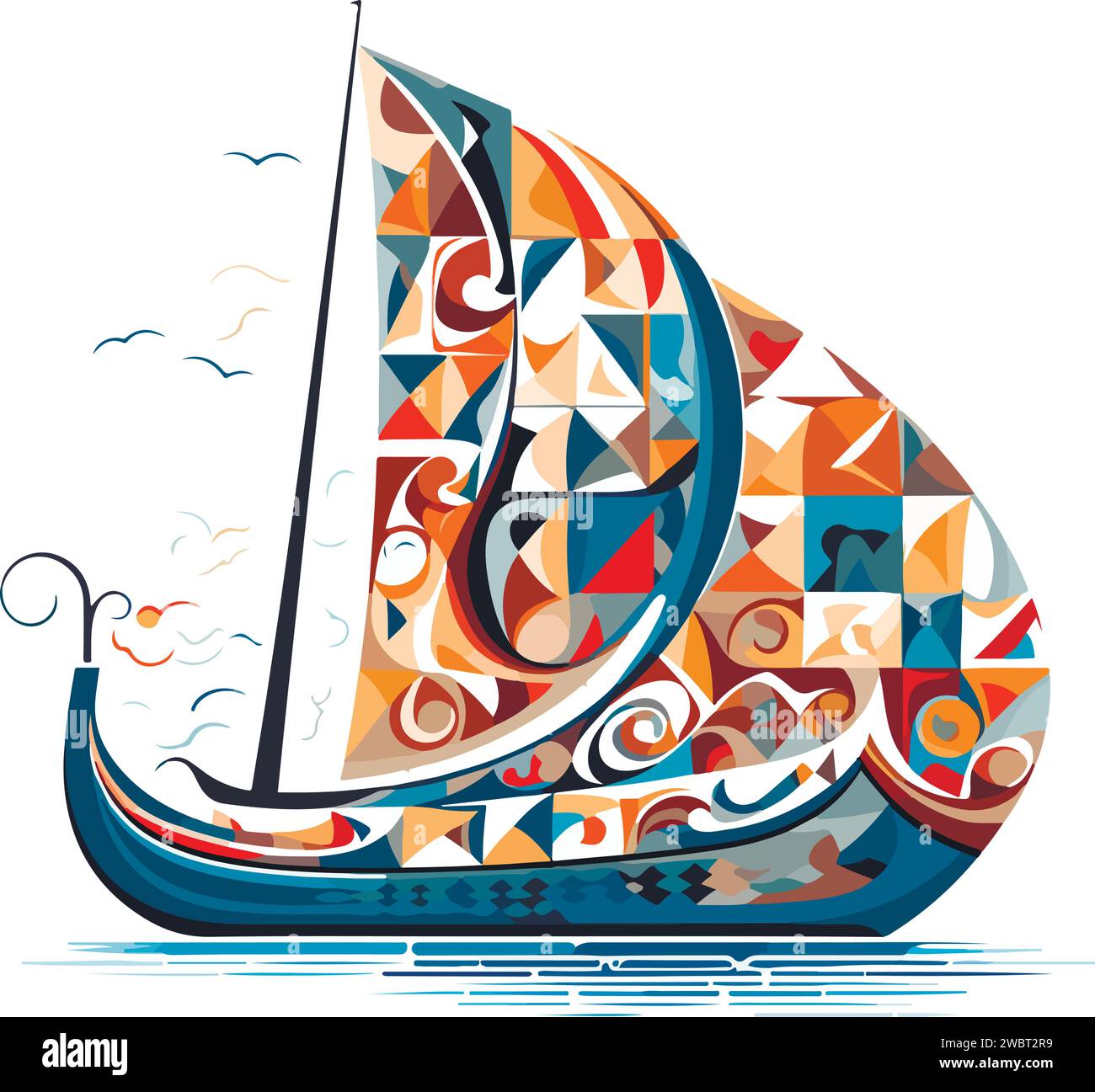 Ancient assyrian boat Stock Vector Images - Alamy