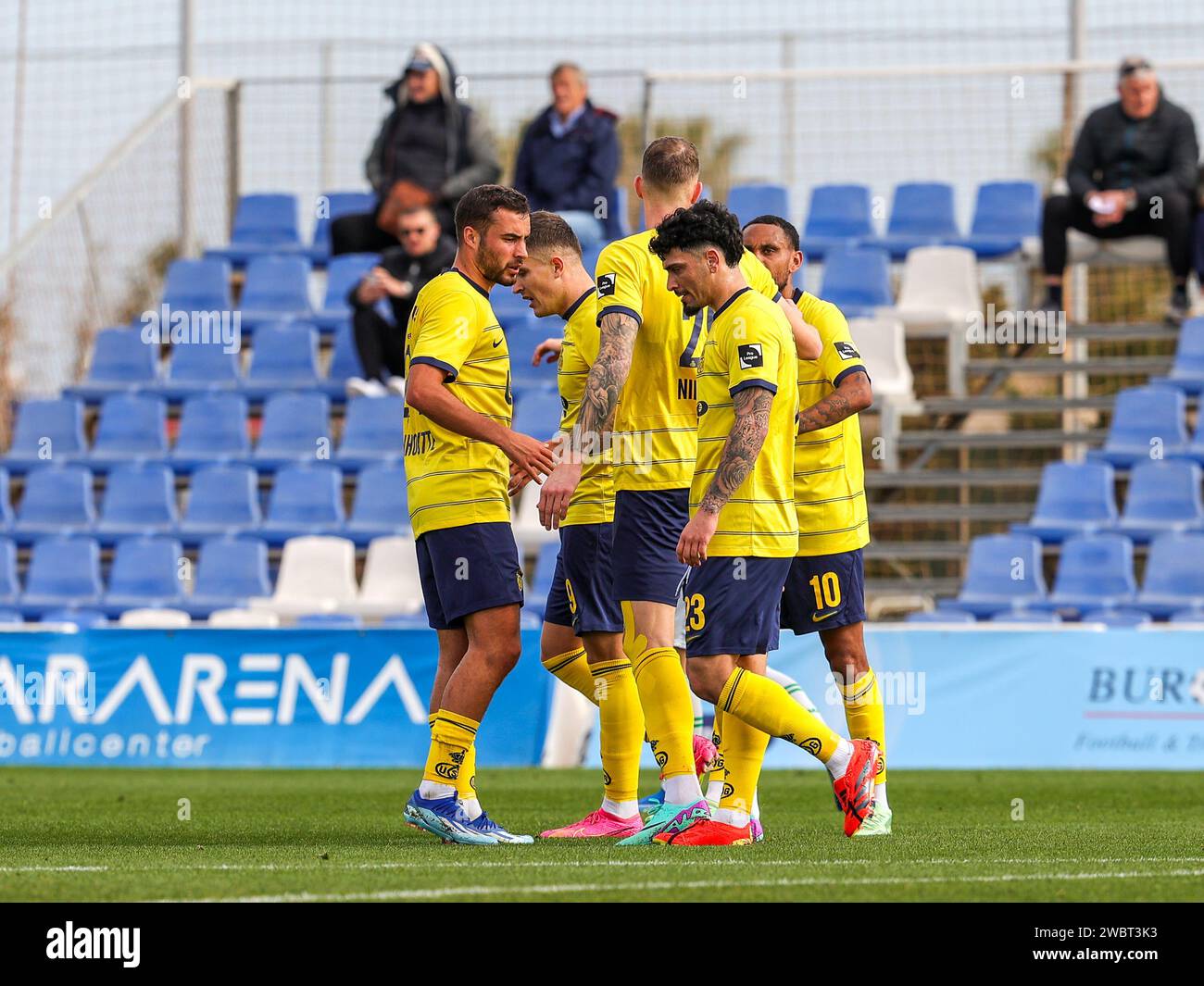 San Pedro Del Pinatar, Spain. 12th Jan, 2024. Union players celebrating ...