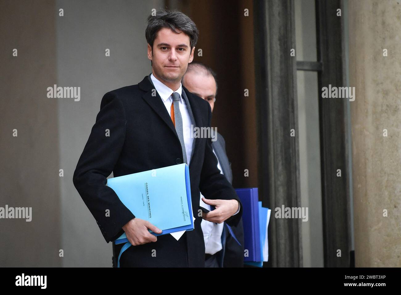 Paris, France. 12th Jan, 2024. French Prime Minister Gabriel Attal ...