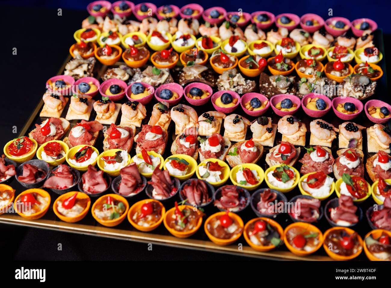Set different canapes snacks hi-res stock photography and images - Alamy