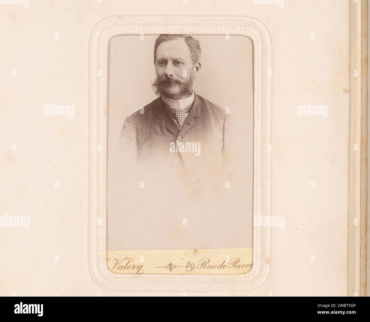 Portrait of a man with mustache and Ringbaard, Paul Valery, 1860 - 1890 ...