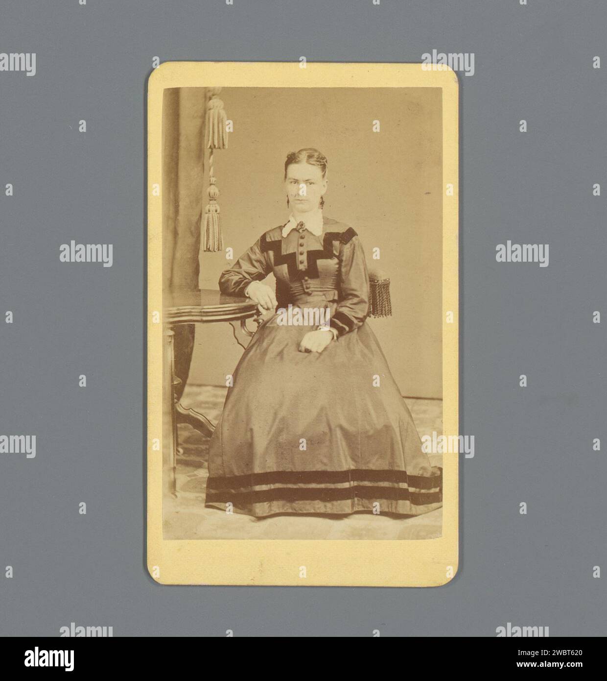 Portrait of Kate Eernarrley, Samuel van Grieken, 1857 - 1889 visit card ...