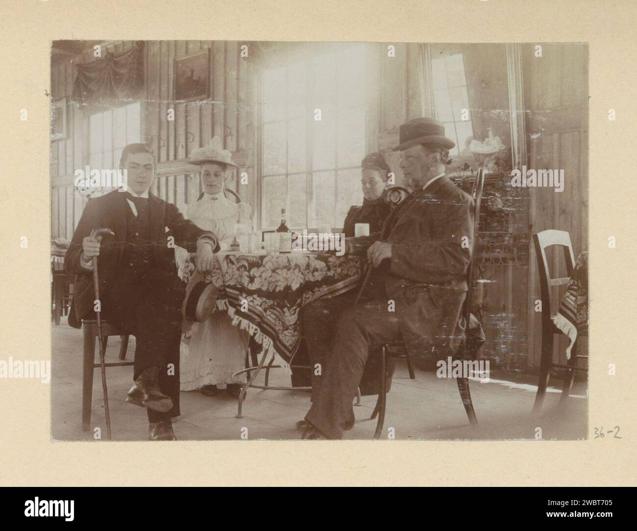 Family at the table, Hendrik Herman van den Berg, in or after 1890 - in ...