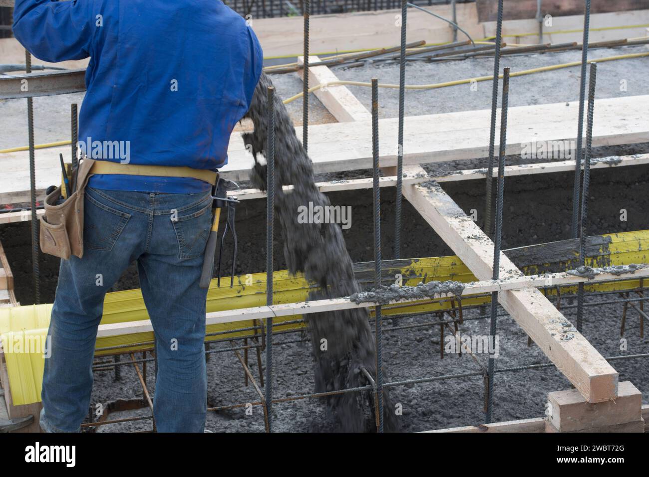 concrete or cement as a building material in construction industry ...