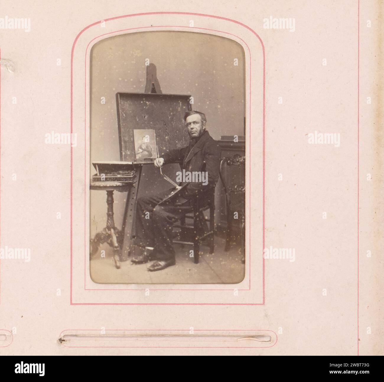 Self -portrait as a painter, Leonard de Koningh, 1864 - 1879 Photograph ...