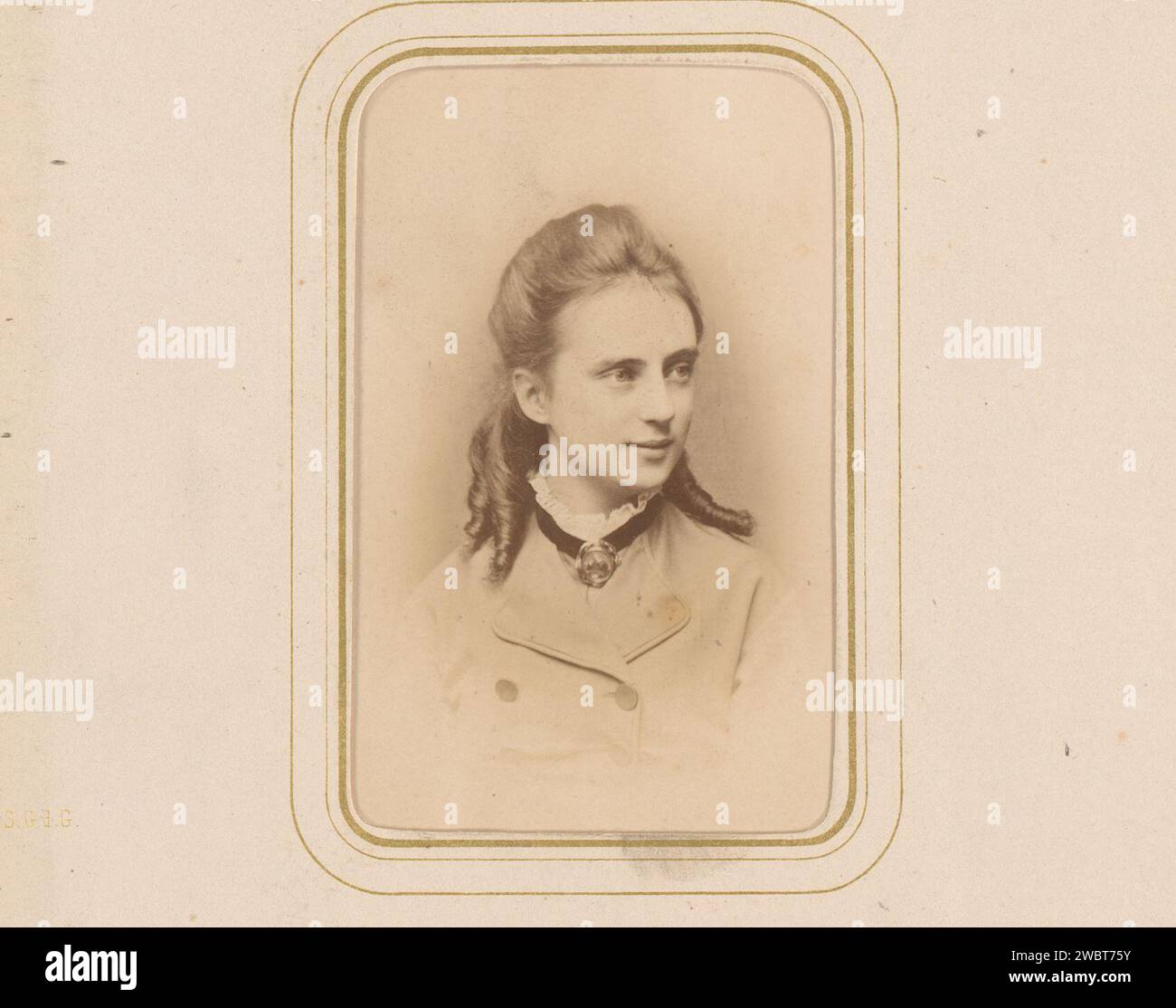 Portrait of a girl with necklace, A.H. Burdorf, 1876 Photograph. visit ...