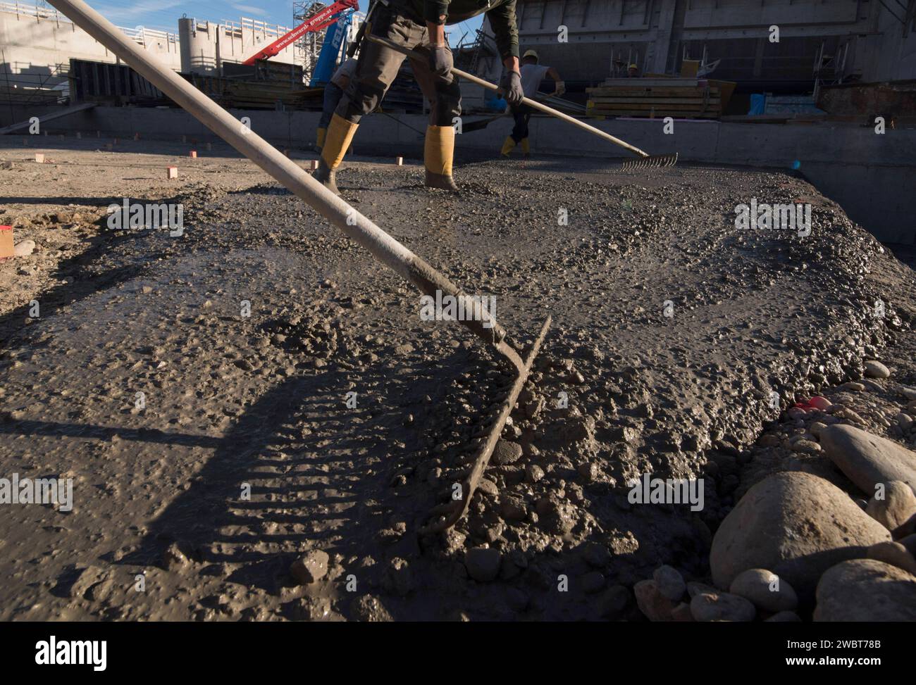 concrete or cement as a building material in construction industry ...