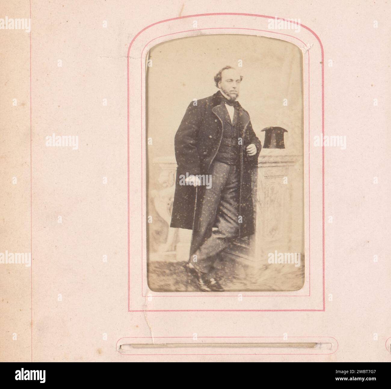 Portrait of Bastiaan de Greef standing by a piercing stable with hat ...