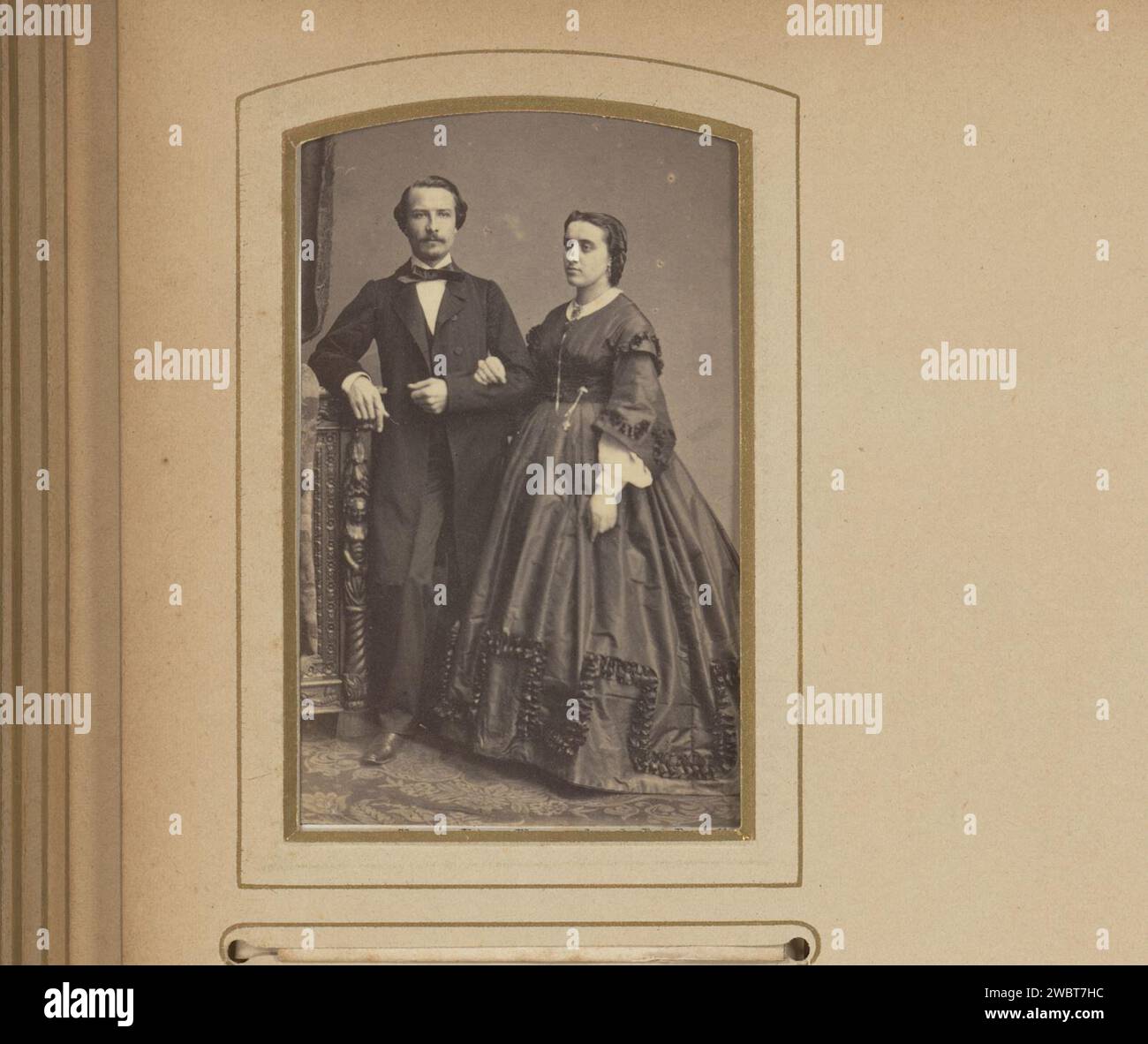 Portrait of a standing couple, Ghémar Frères, 1860 - 1894 Photograph ...