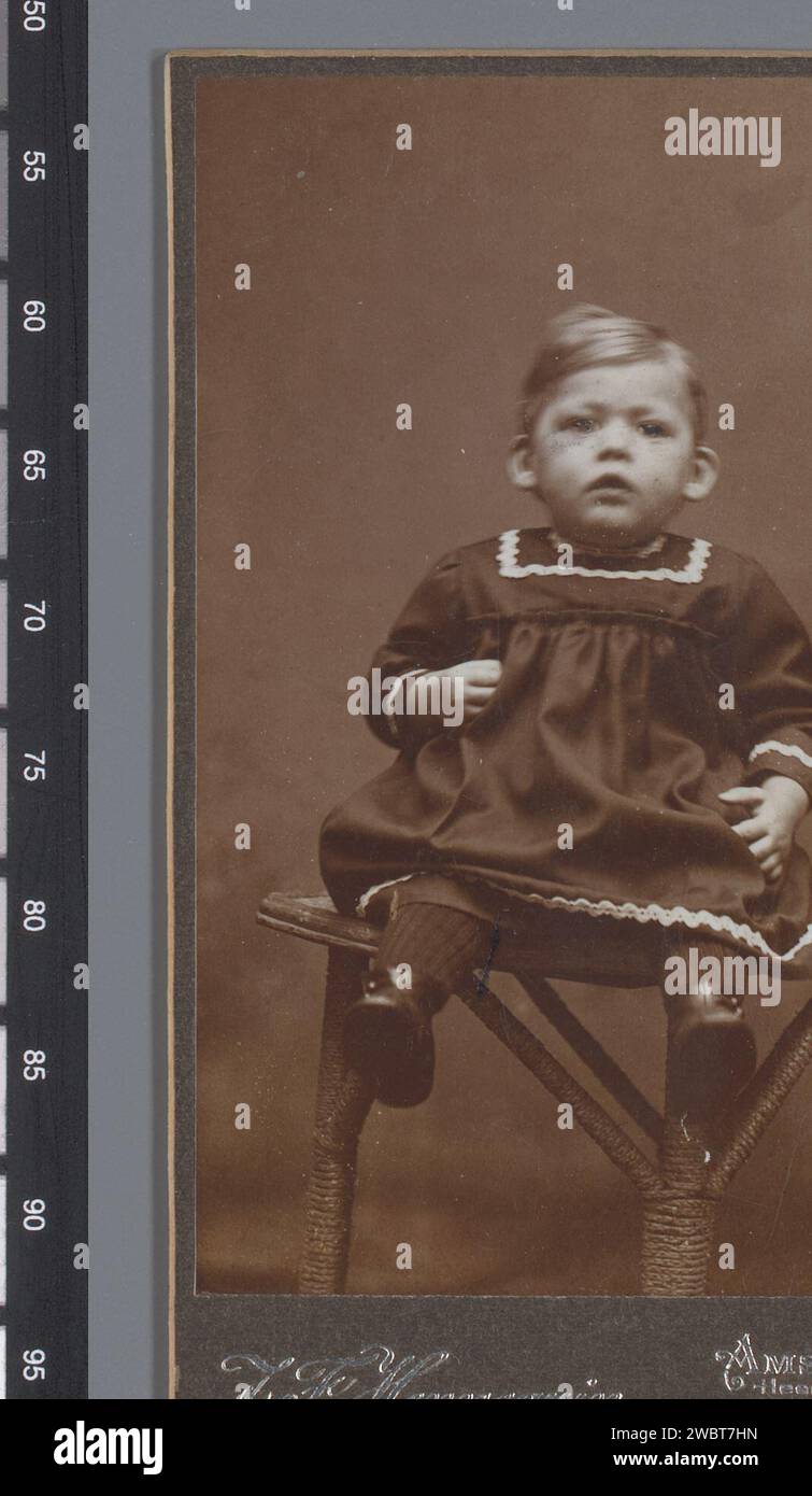 Portrait of an unknown child, sitting on a table, Johannes Franciscus ...