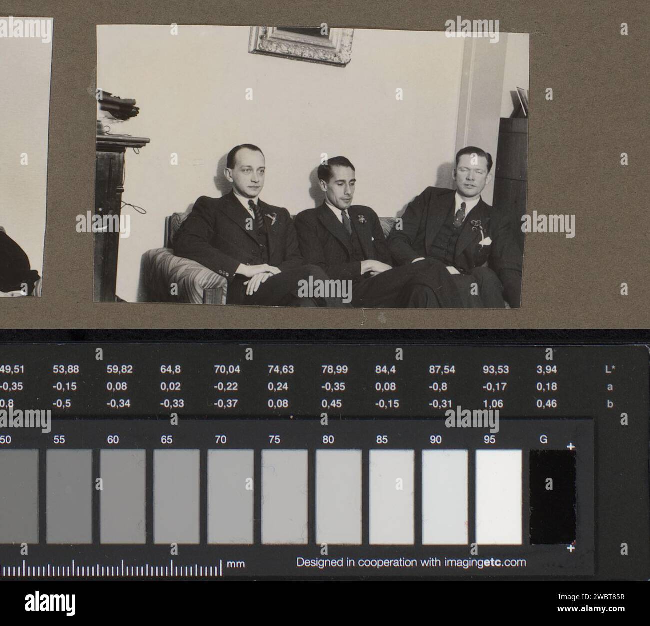 Group portrait of three men, Anonymous, 1934 - 1935 photograph This ...