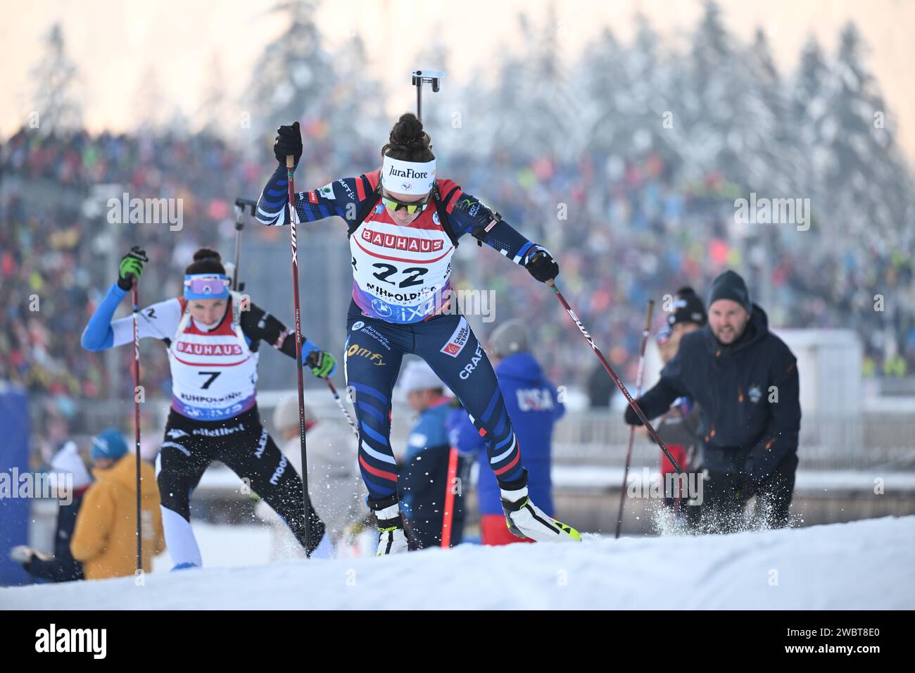Ruhpolding, Germany. 12th Jan, 2024. Biathlon: World Cup, sprint 7.5 km ...