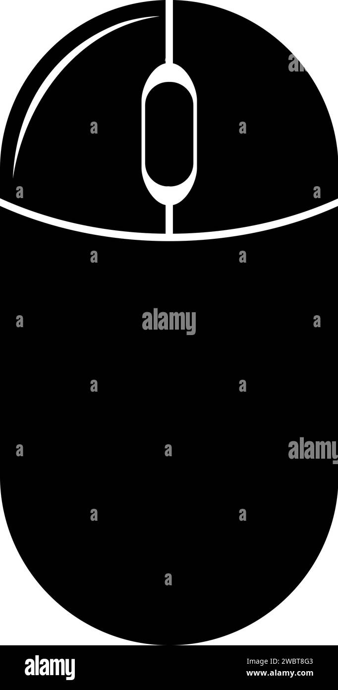 Computer Mouse Icon in flat style. Vector Illustration Stock Vector ...